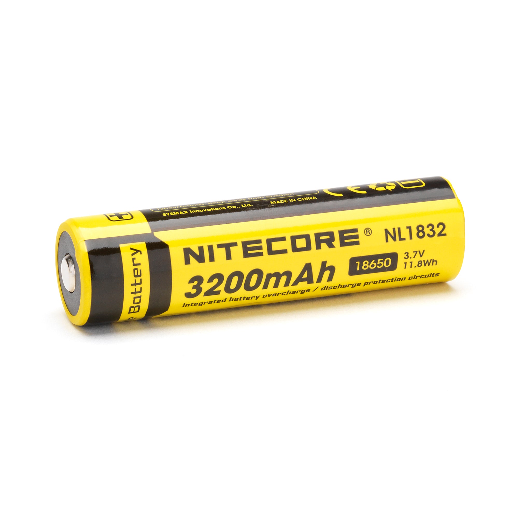 Nitecore NL1832 3200mAh 18650 Battery – Protected, Button Top
